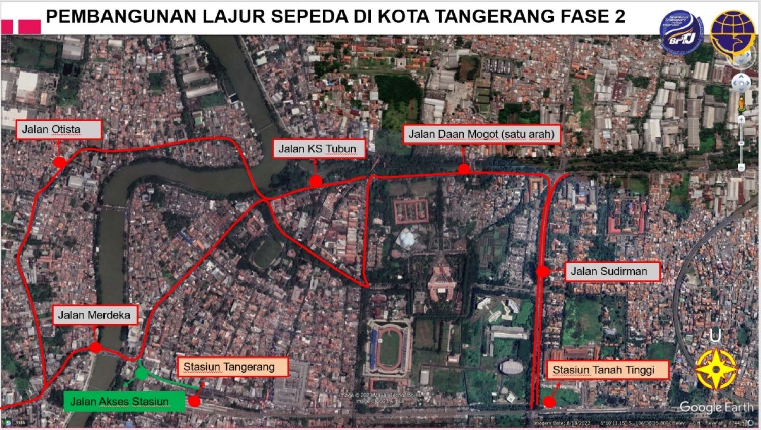 Akhirnya Lajur Khusus Sepeda di Kota Tangerang Selesai, Dukung ...